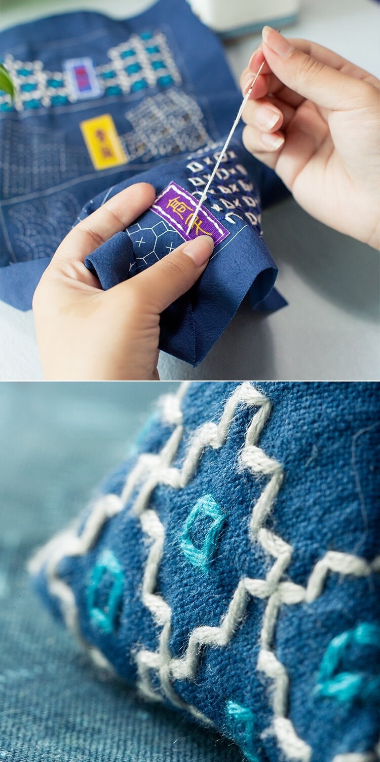 Triangle Sachet Amulet / DIY Embroidery Kit for Beginners / Pack of 5 ...