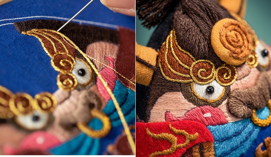 Bullish, Chinese Zodiac Ox Amulet, DIY Embroidery Kit, Good Luck ...