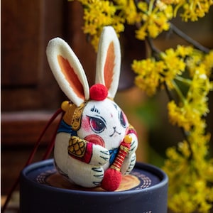 Moon Rabbit | DIY Embroidery Kit Beginners Level | Handmade Asian Lucky ...