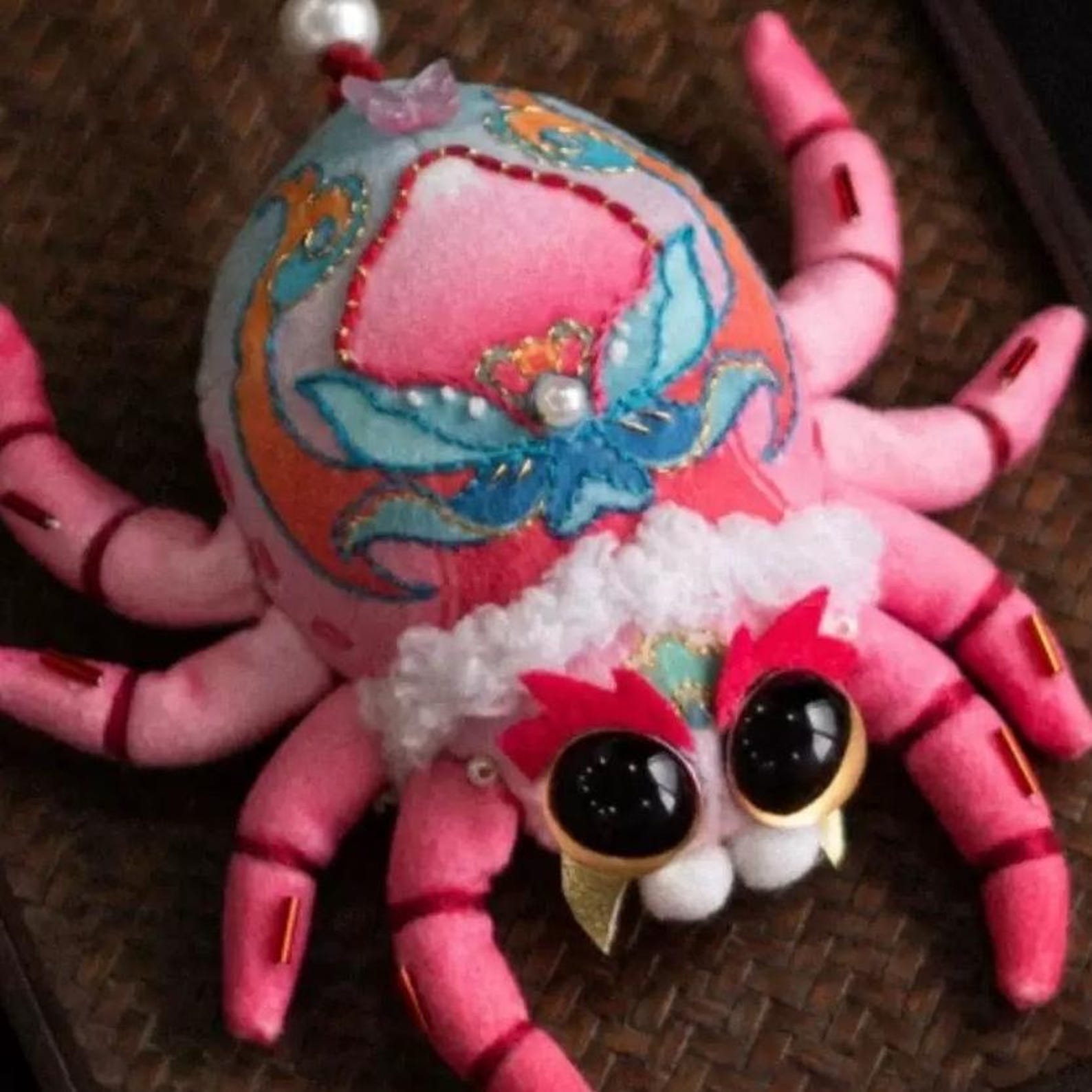 Pink Spider Amulet, DIY Embroidery Kit, Bring Happiness and Wealth ...