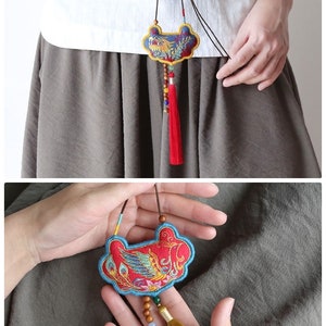 Phoenix & Dragon Amulet, DIY Emrboidery Kit, Protection Accessory ...