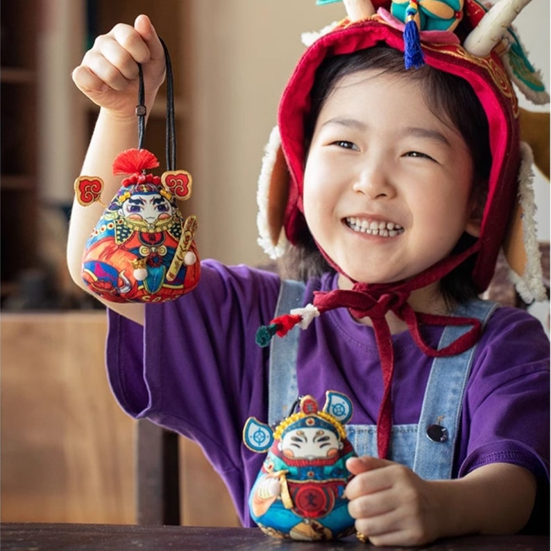 Five Gods of Wealth 5 in 1 Gift Set Hand Embroidered Needlepoint Art ...