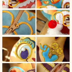 Chinese Tiger & Dragon Chest Bag - DIY Embroidery Kit - Finished ...