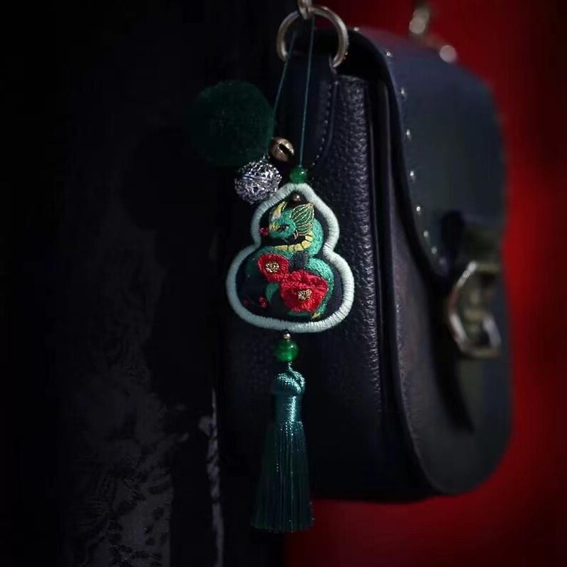 Chinese Zodiac Snake Fortune Charm DIY Embroidery Kit | Beginner ...