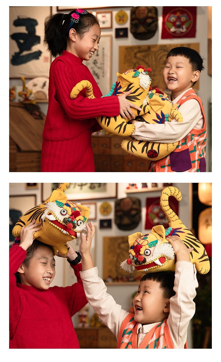 Tiger King Handmade Embroidery Cloth Tiger Toy Doll Chinese - Etsy UK