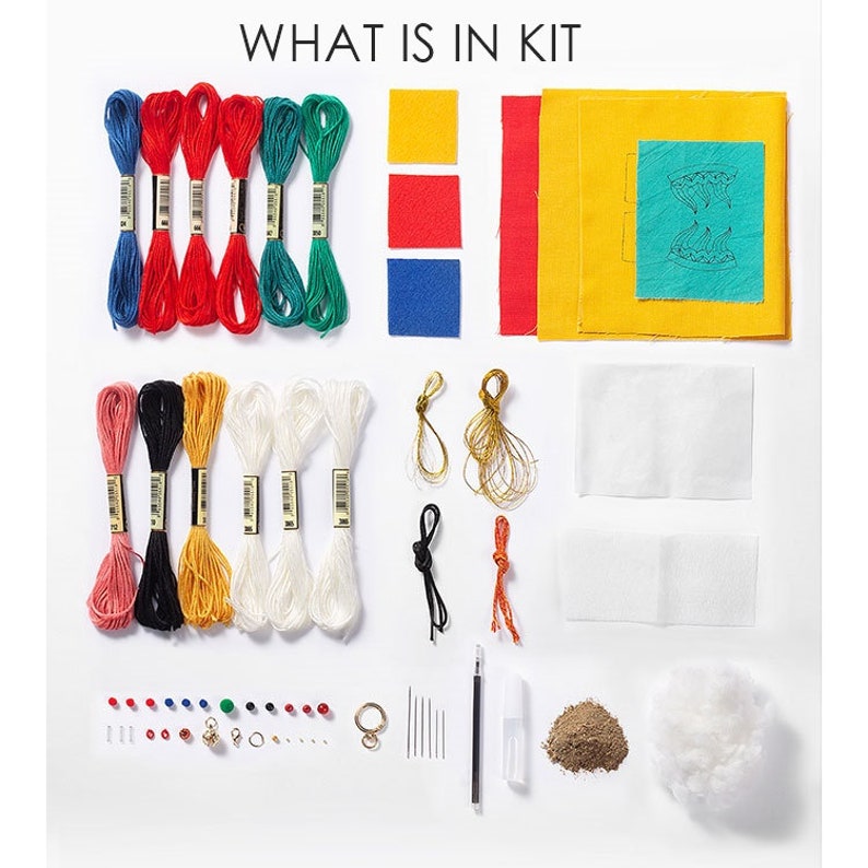 Lion King DIY Lucky Amulet, Emrboidery Start Kit, Handmade Sachet, Good ...