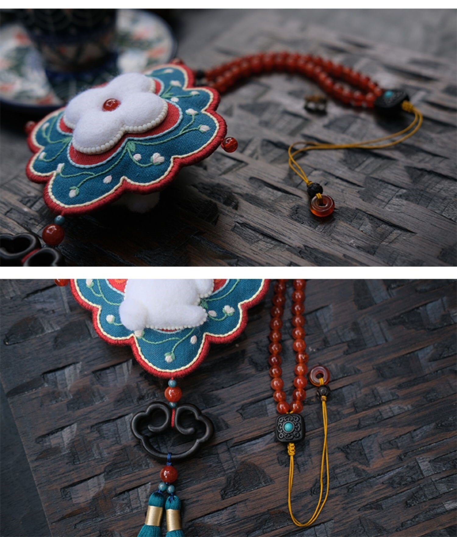 DIY Lucky Amulet, Rabbit Amulet Emrboidery Felting Kit, Handmade Sachet ...