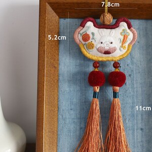 Beginners Embroidery DIY Kit, Auspicious Peace Happiness Rabbit ...