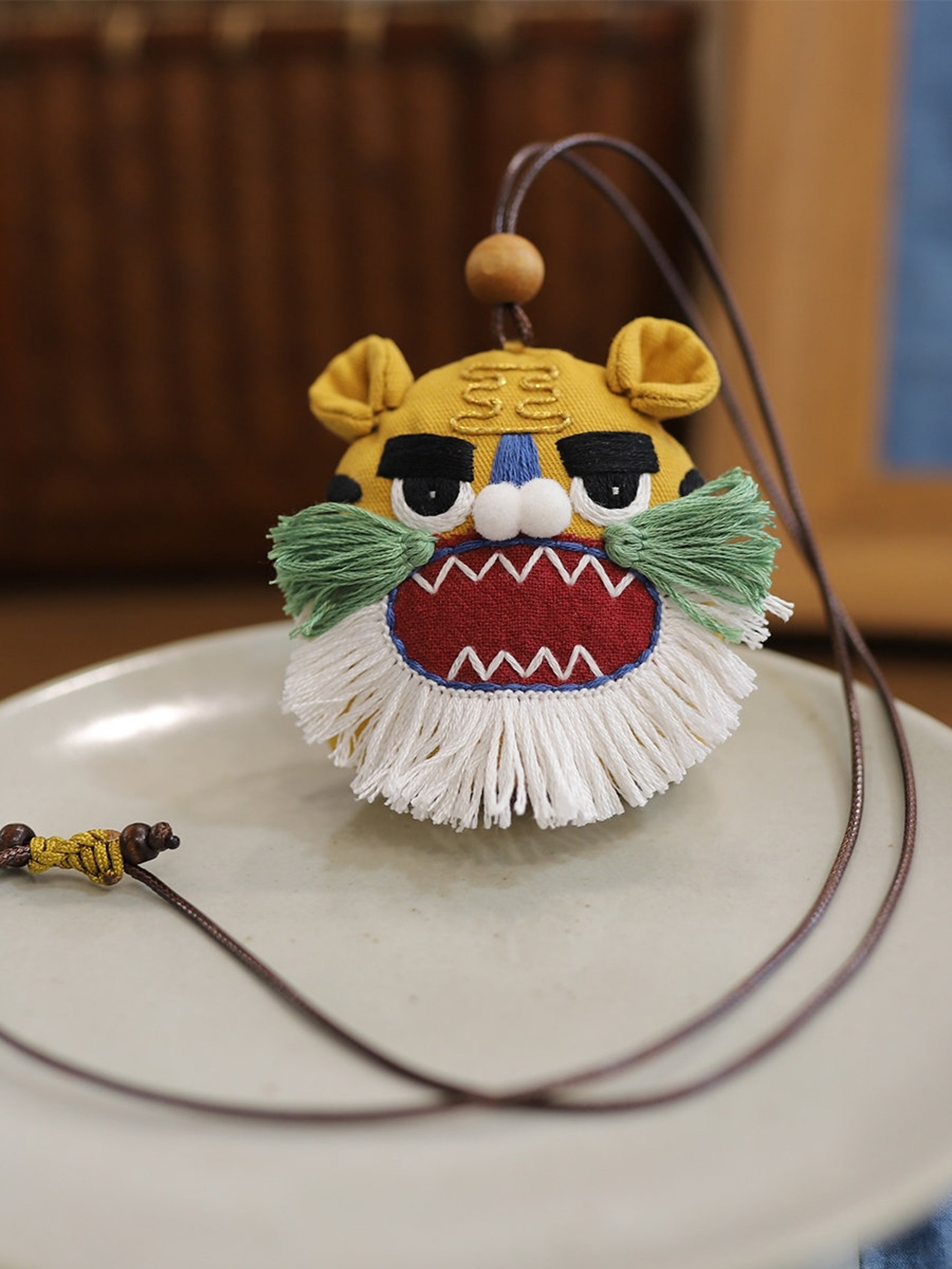Safeness Tiger Lucky Sachet Amulet / Beginner DIY Emrboidery Kit ...