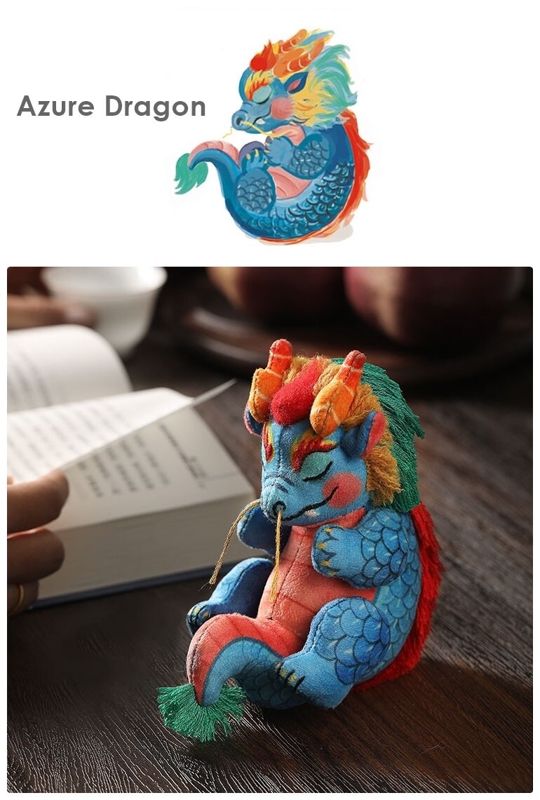Chinese Auspicious Beasts DIY Embroidery Doll, Full Kit, Handmade Four ...