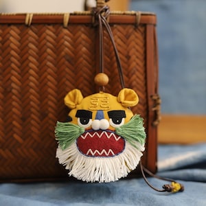 Safeness Tiger Lucky Sachet Amulet / Beginner DIY Emrboidery Kit ...