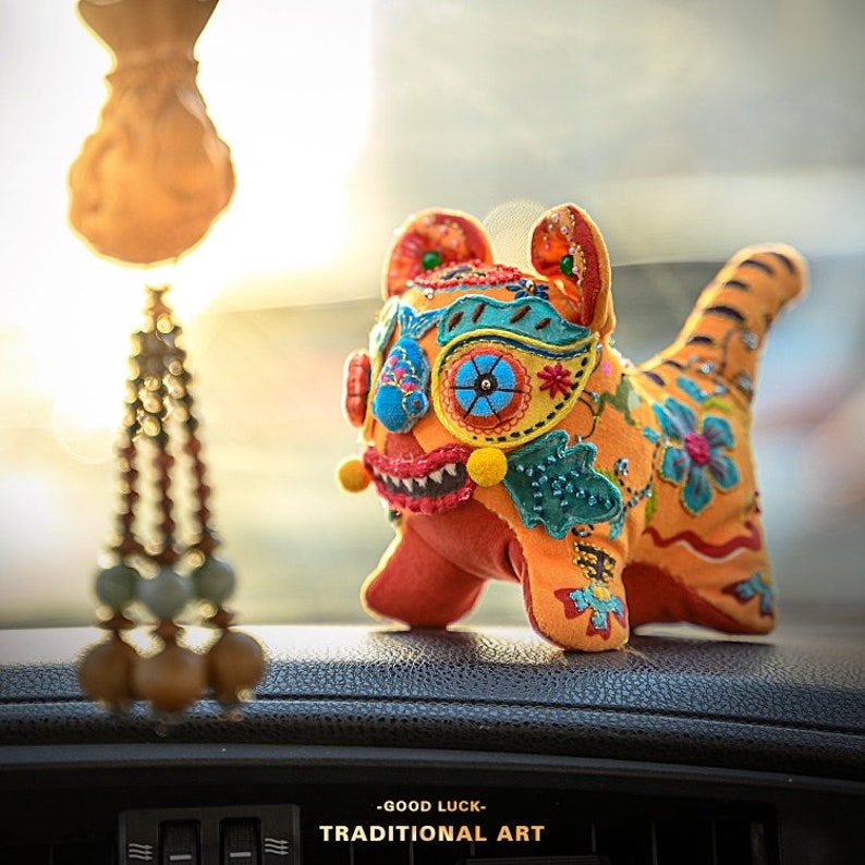 Embroidery DIY Kit for Beginners, Unique Auspicious Fabric Tiger, Hand ...