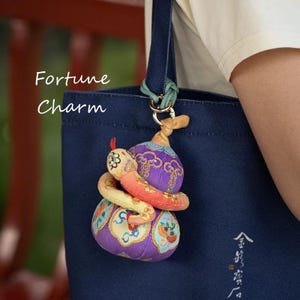 Snake & Gourd Fortune Charm DIY Embroidery Kit | Beginner Friendly Mini ...