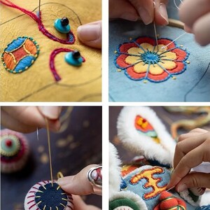 Snake & Rabbit Hat DIY Emrboidery Kit, Hand-sewing Hat, Handmade ...