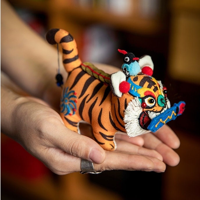 Magic Tiger DIY Hand Embroidery Kit, Chinese Zodiac Tiger Talisman ...