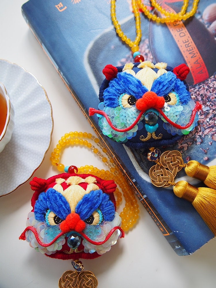 Lucky Dragon Amulet Sachet DIY Embroidery Kit Beginner Good - Etsy