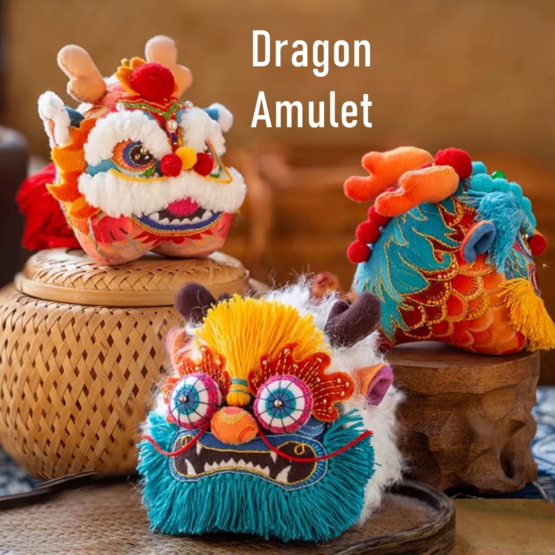 Dragons Amulet, DIY Embroidery Kit, Handmde Sachet, Zodiac Gift, Car ...