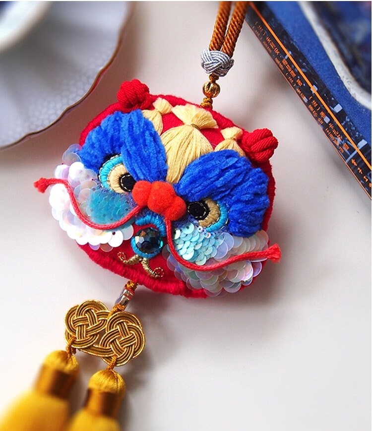Lucky Dragon Amulet Sachet DIY Embroidery Kit Beginner Good - Etsy