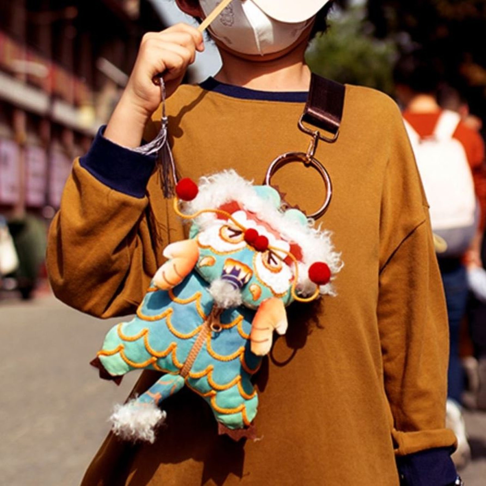 Chinese Tiger & Dragon Chest Bag - DIY Embroidery Kit - Finished ...