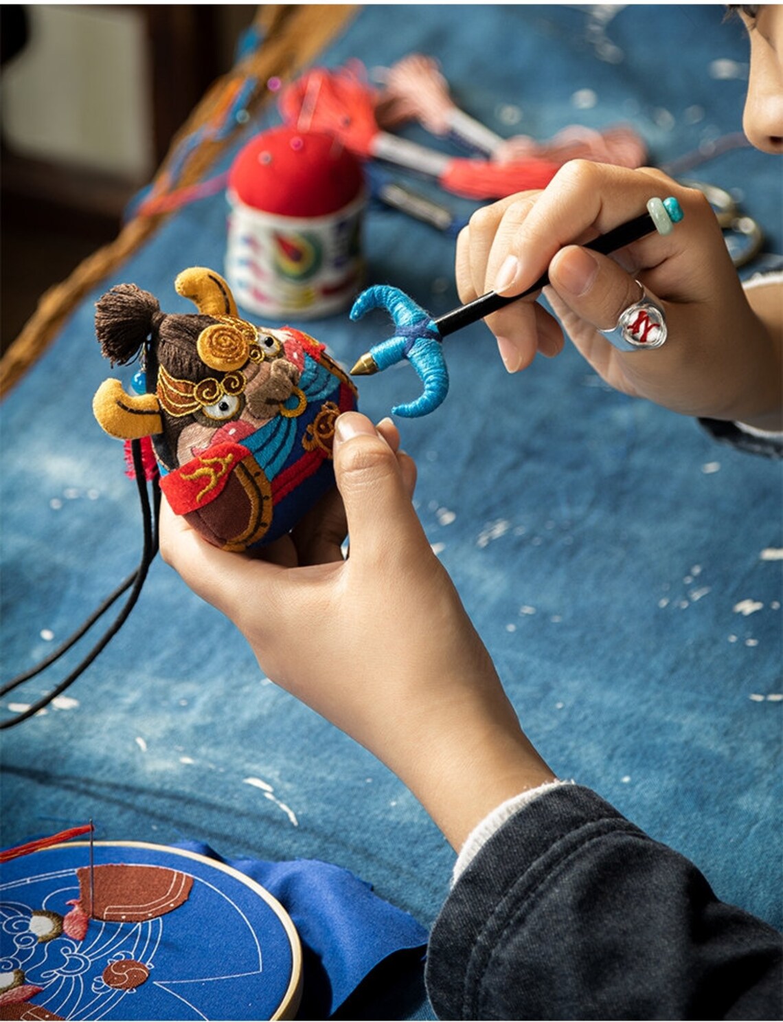 Bullish, Chinese Zodiac Ox Amulet, DIY Embroidery Kit, Good Luck ...