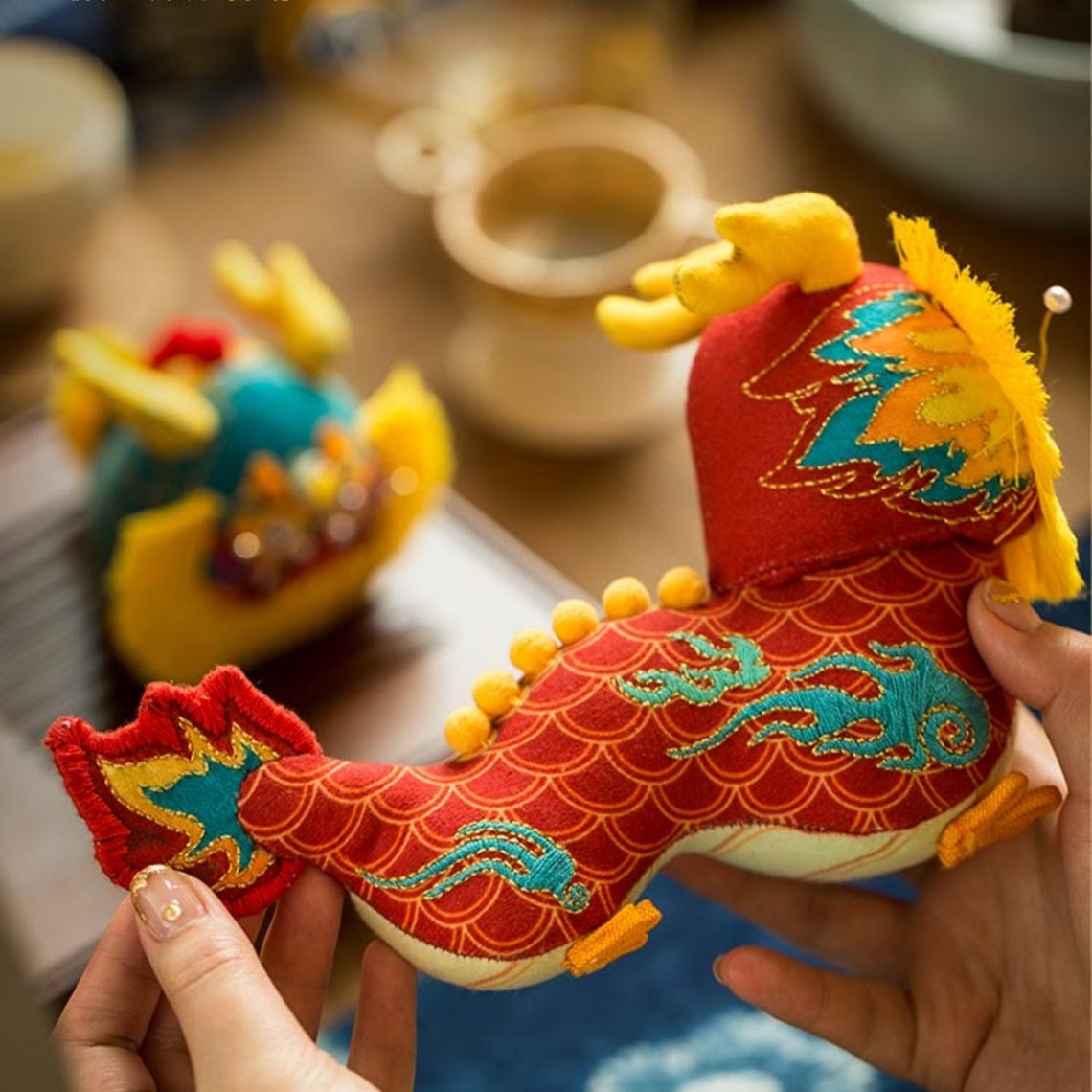 Auspicious Dragon - DIY Embroidery Kit - Finished Product Available ...