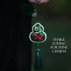 Chinese Zodiac Snake Fortune Charm DIY Embroidery Kit | Beginner ...
