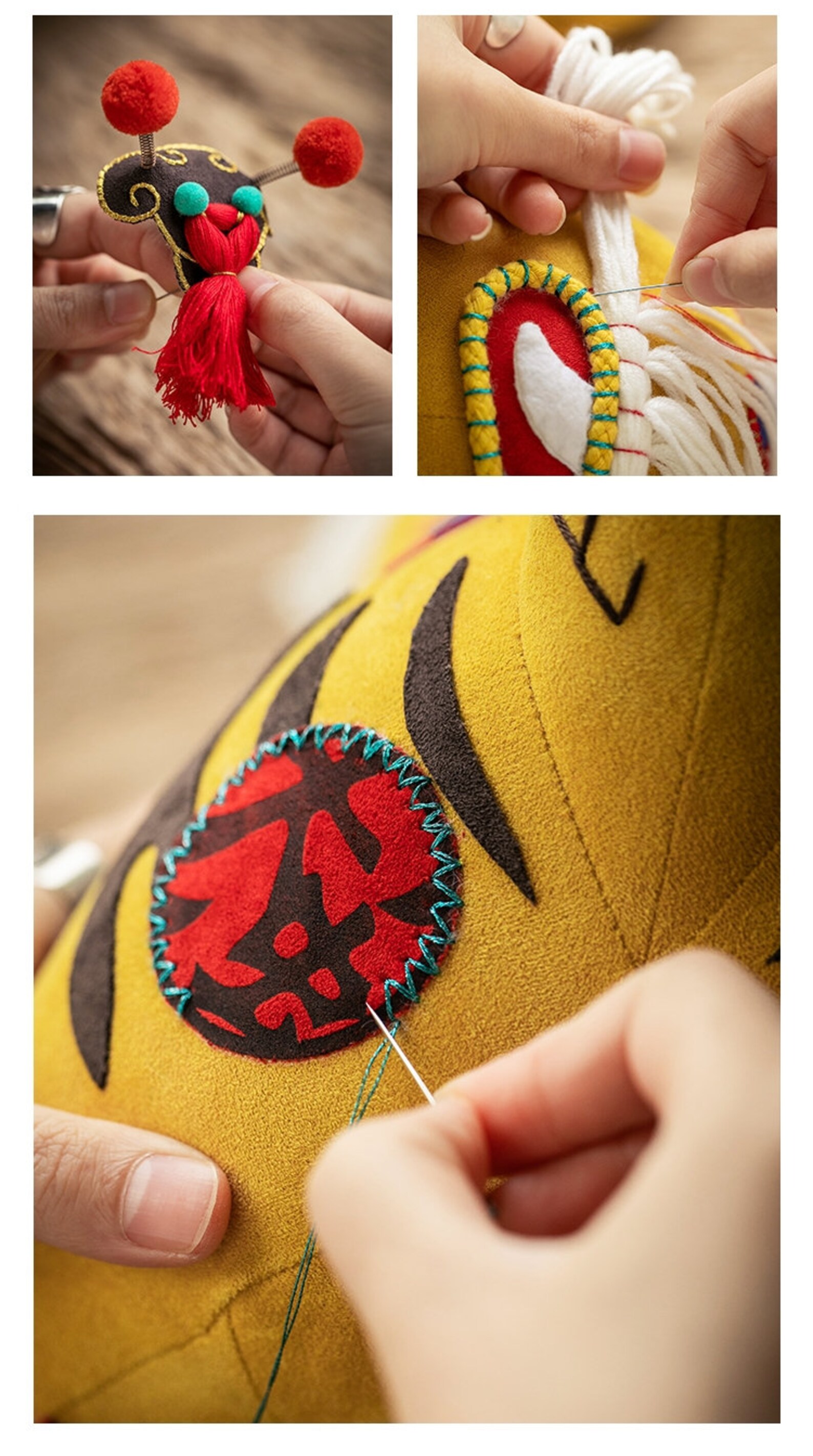 Tiger King | Handmade Embroidery Cloth Tiger Toy Doll Chinese ...