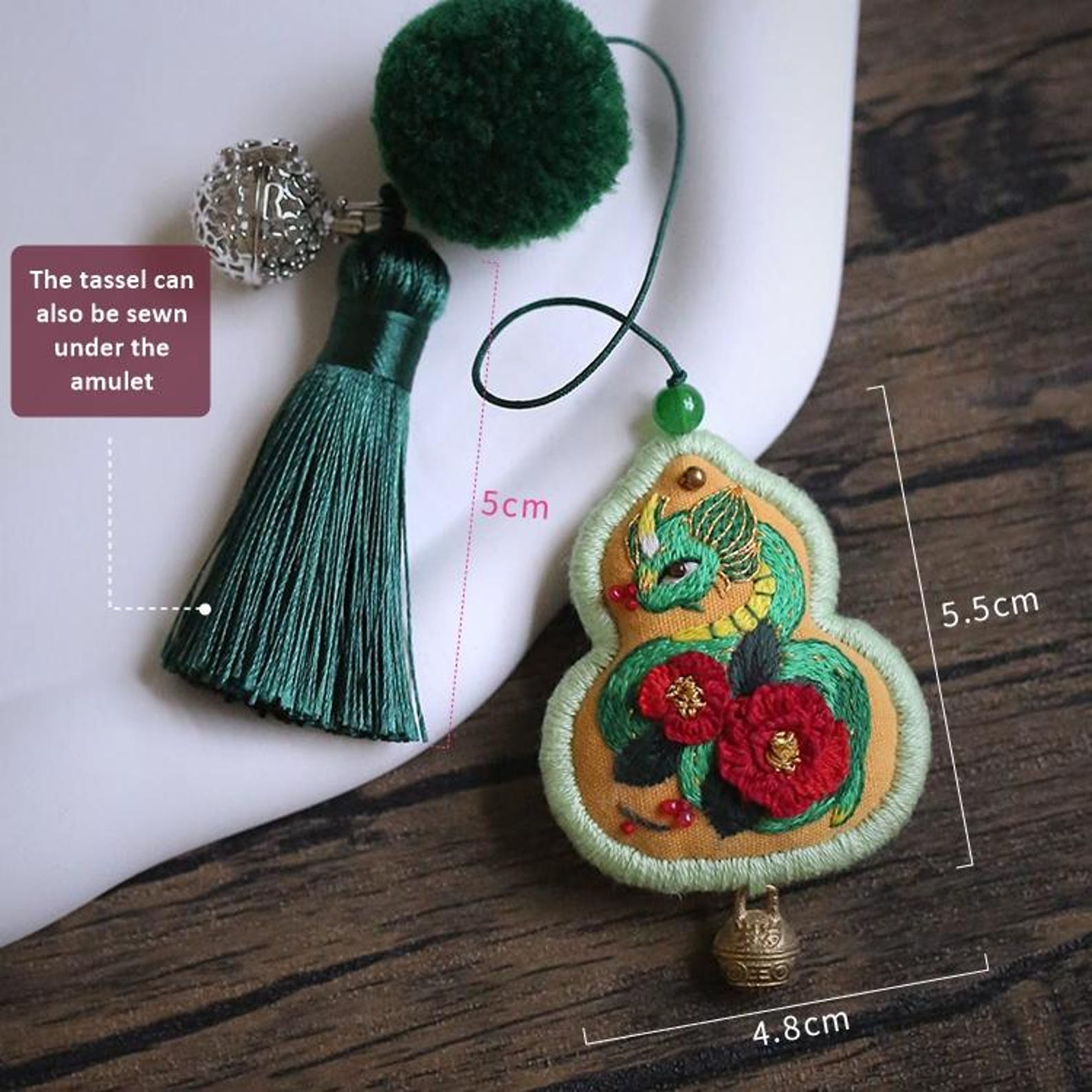 Chinese Zodiac Snake Fortune Charm DIY Embroidery Kit | Beginner ...
