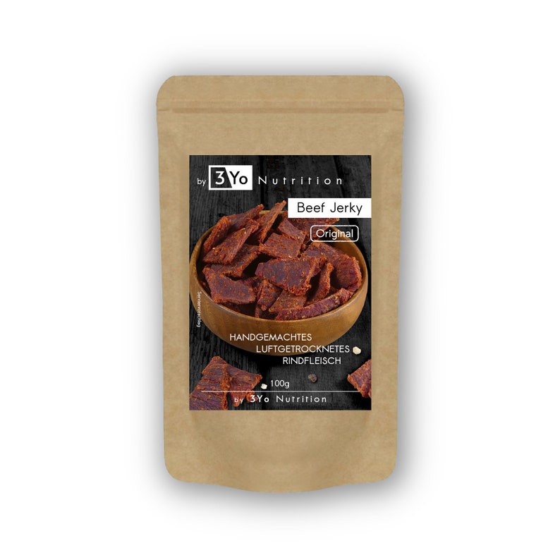 1kg Beef Jerky 10 X 100g Original 3yo Nutrition 51% Protein Biltong ...
