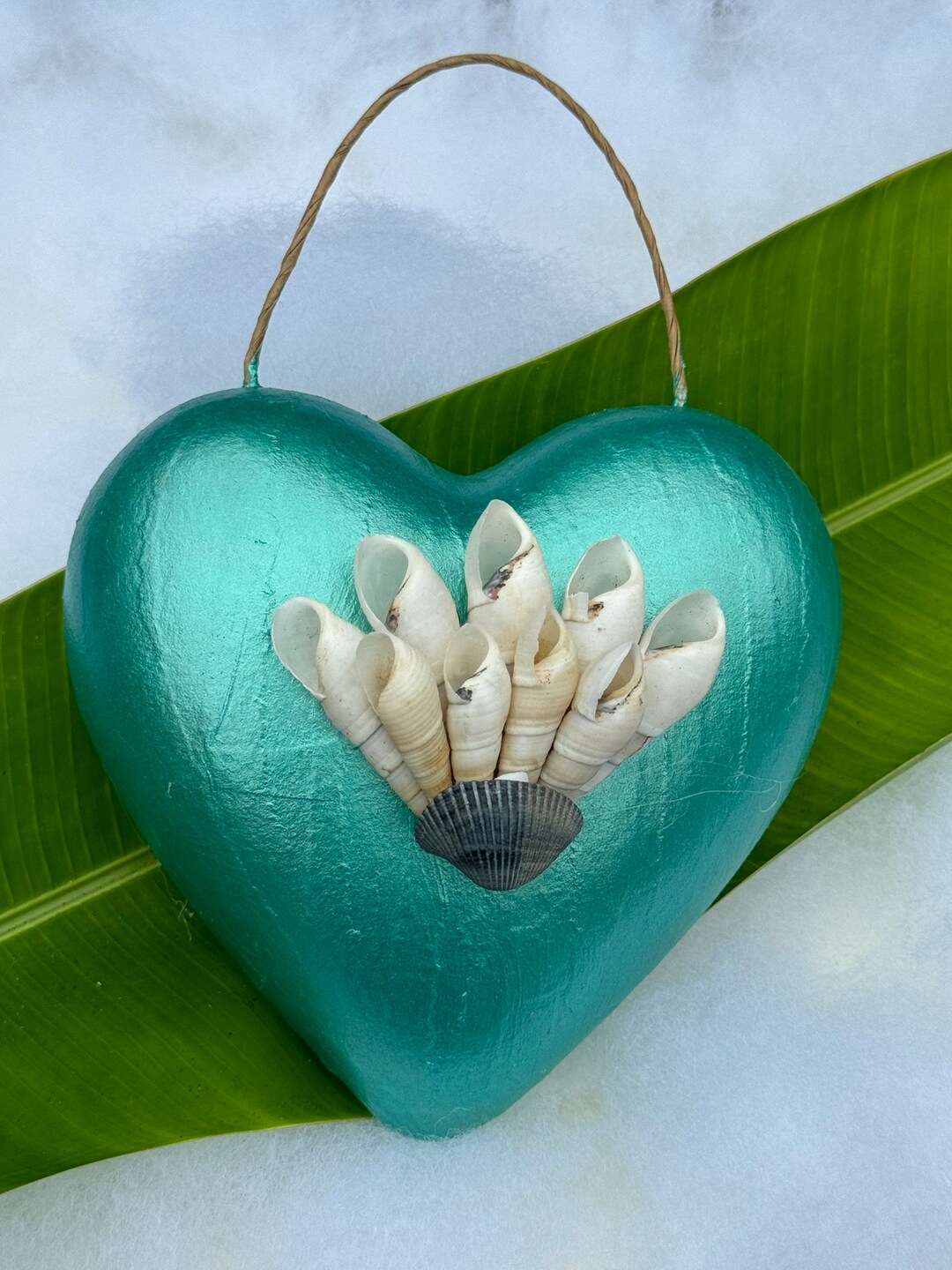 Beach Memories From the Heart Sea Shells Sea Foam Green - Etsy