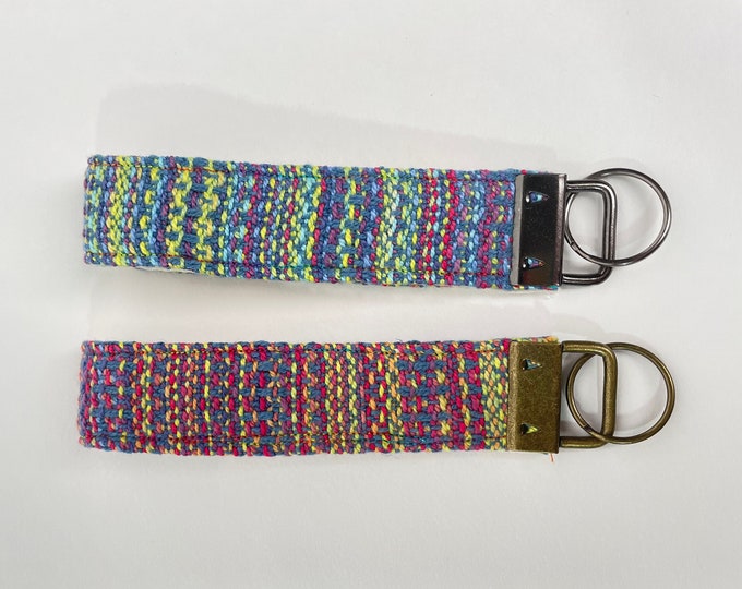 Handwoven Rainbow Key Fob One of a Kind Stocking Stuffer - Etsy