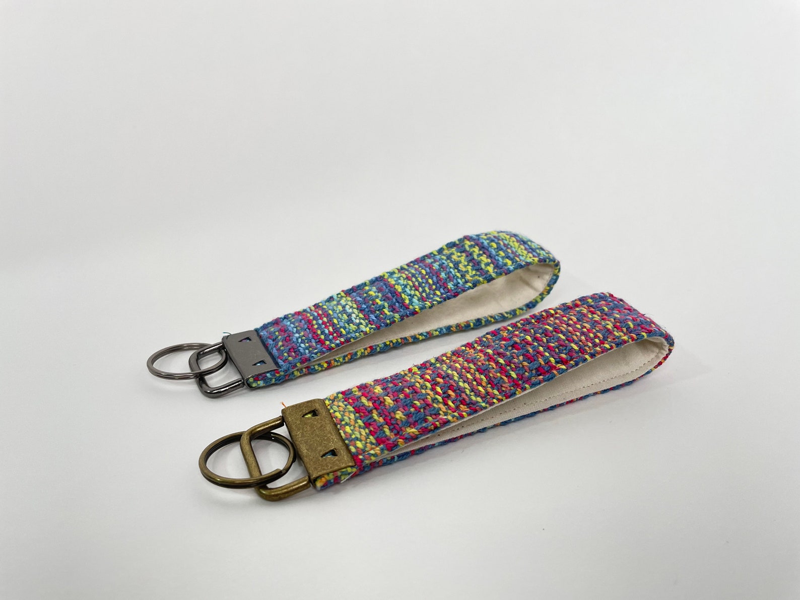 Handwoven Rainbow Key Fob One of a Kind Stocking Stuffer - Etsy