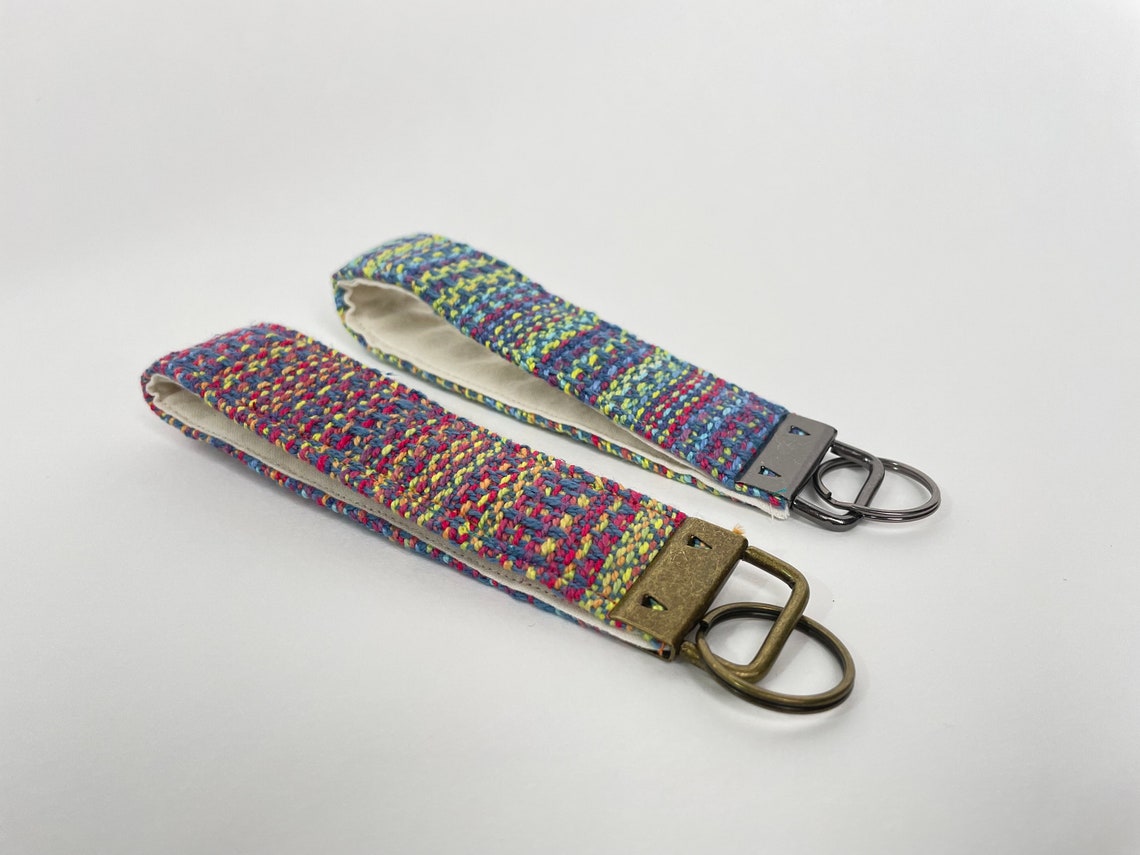 Handwoven Rainbow Key Fob One of a Kind Stocking Stuffer - Etsy