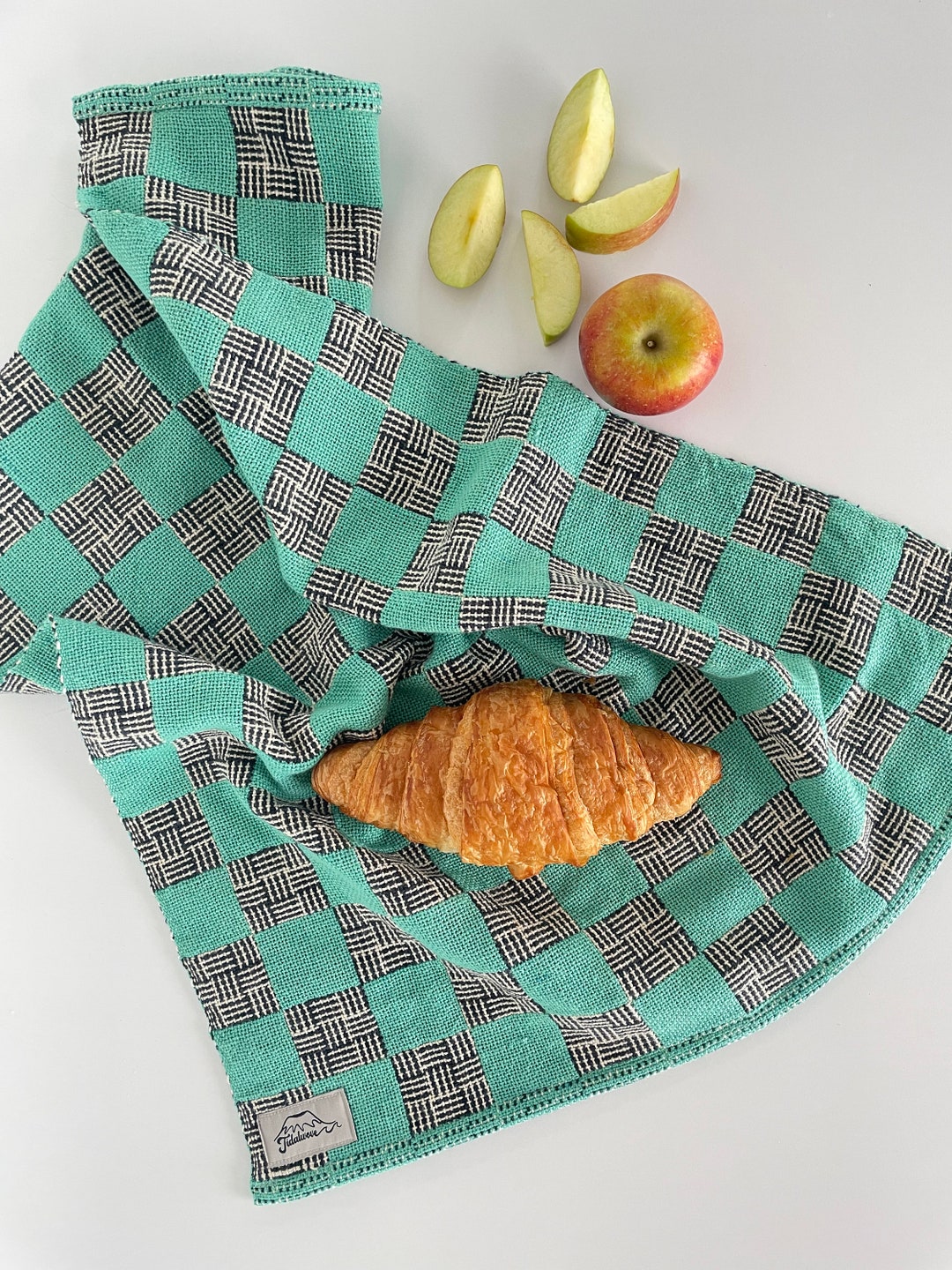 Checkered Dish Towel, Handwoven and Hand Dyed Tea Towel, Farmhouse ...
