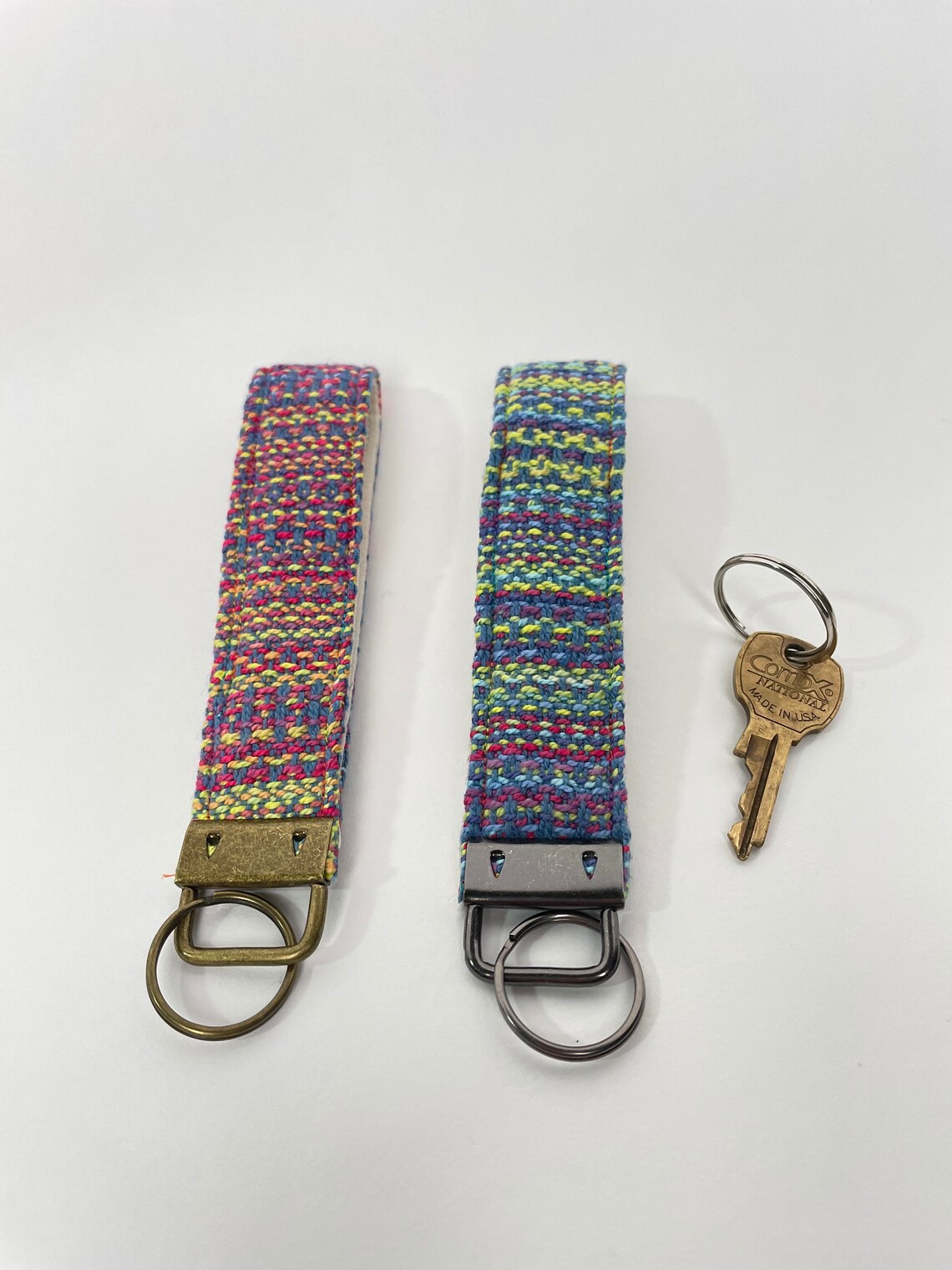 Handwoven Rainbow Key Fob One of a Kind Stocking Stuffer - Etsy