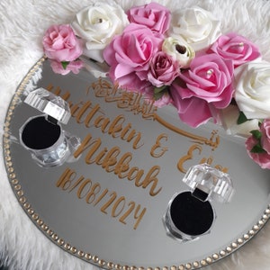 Personalized Ring Holder Plate: Custom Message - Etsy UK