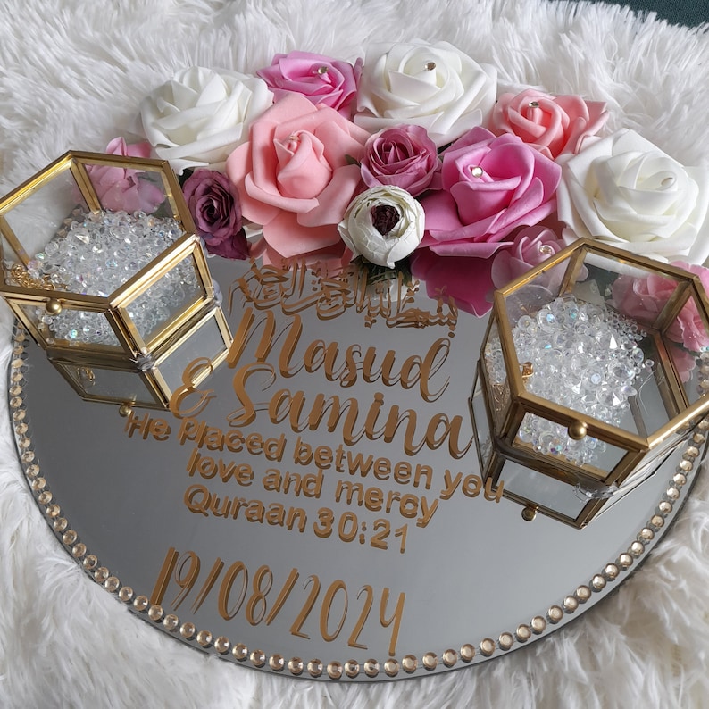 Personalized Ring Holder Plate: Custom Message - Etsy UK