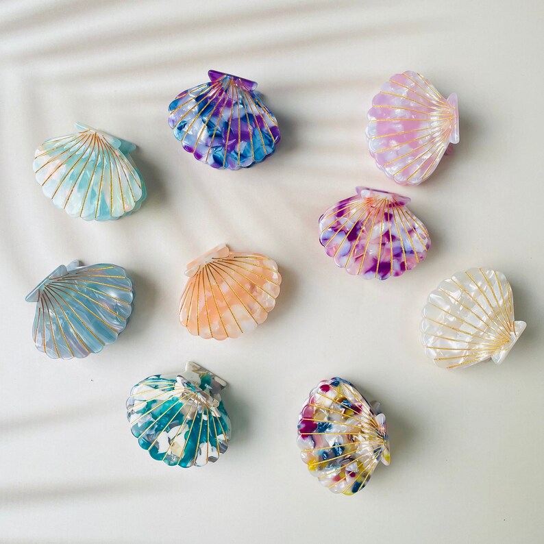 Shell Hair Cellulose Claw Acetate Hair Claws Large Shell - Etsy