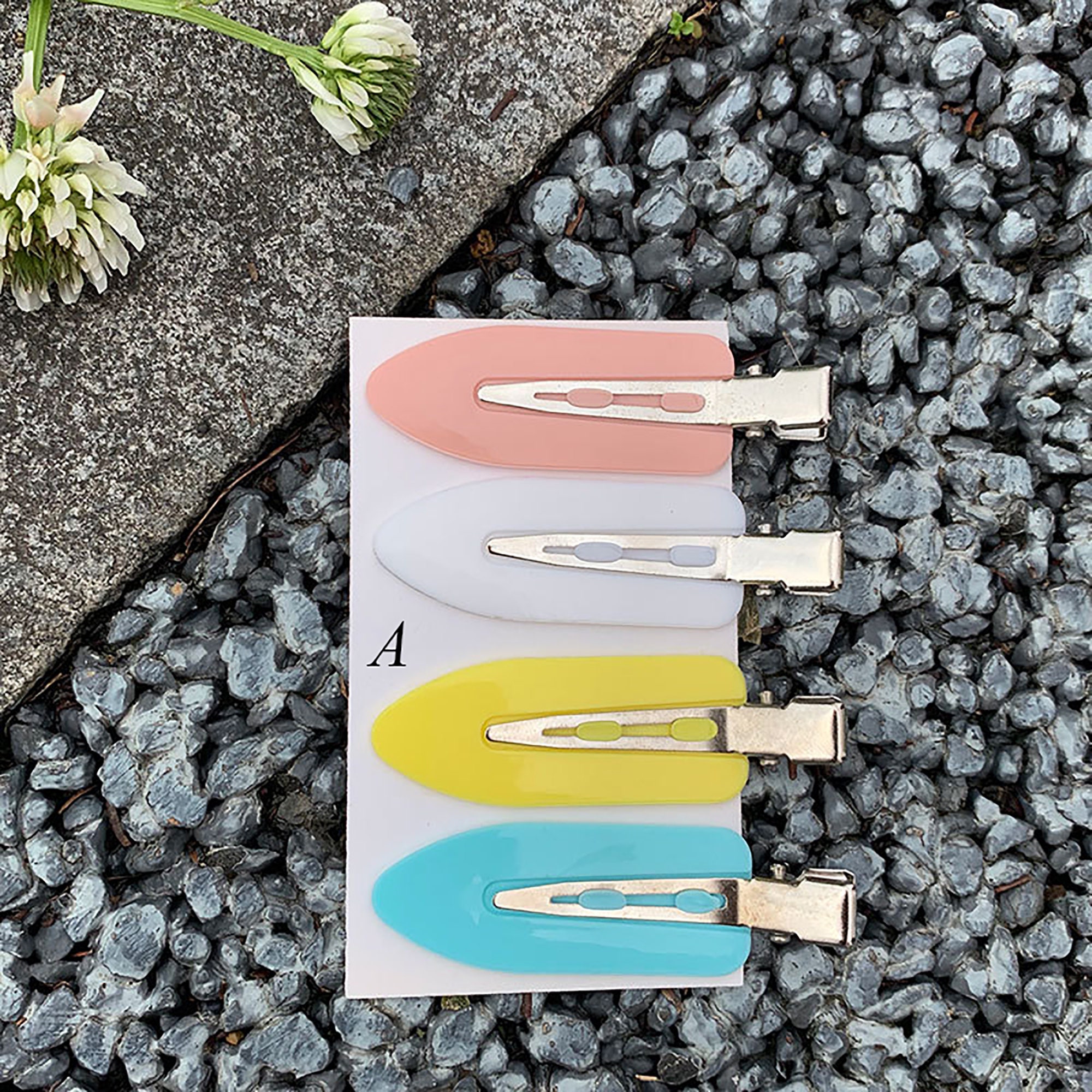 4PCS Snap Clip Hair Candy Color Hiar Clips Creaseless Get | Etsy