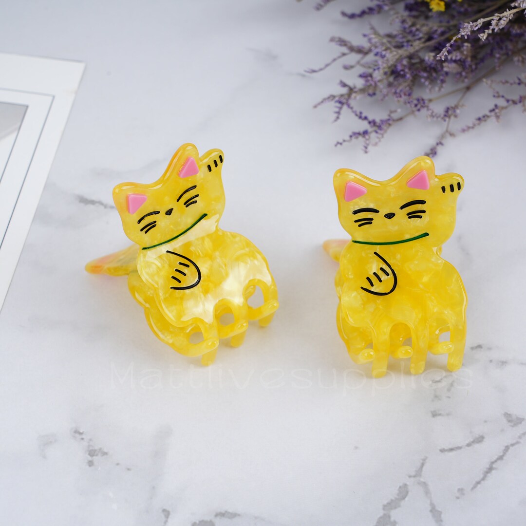 Lucky Fortune Cat Hair Claw,cute Japanese Cat Hair Clip,cat Hair ...