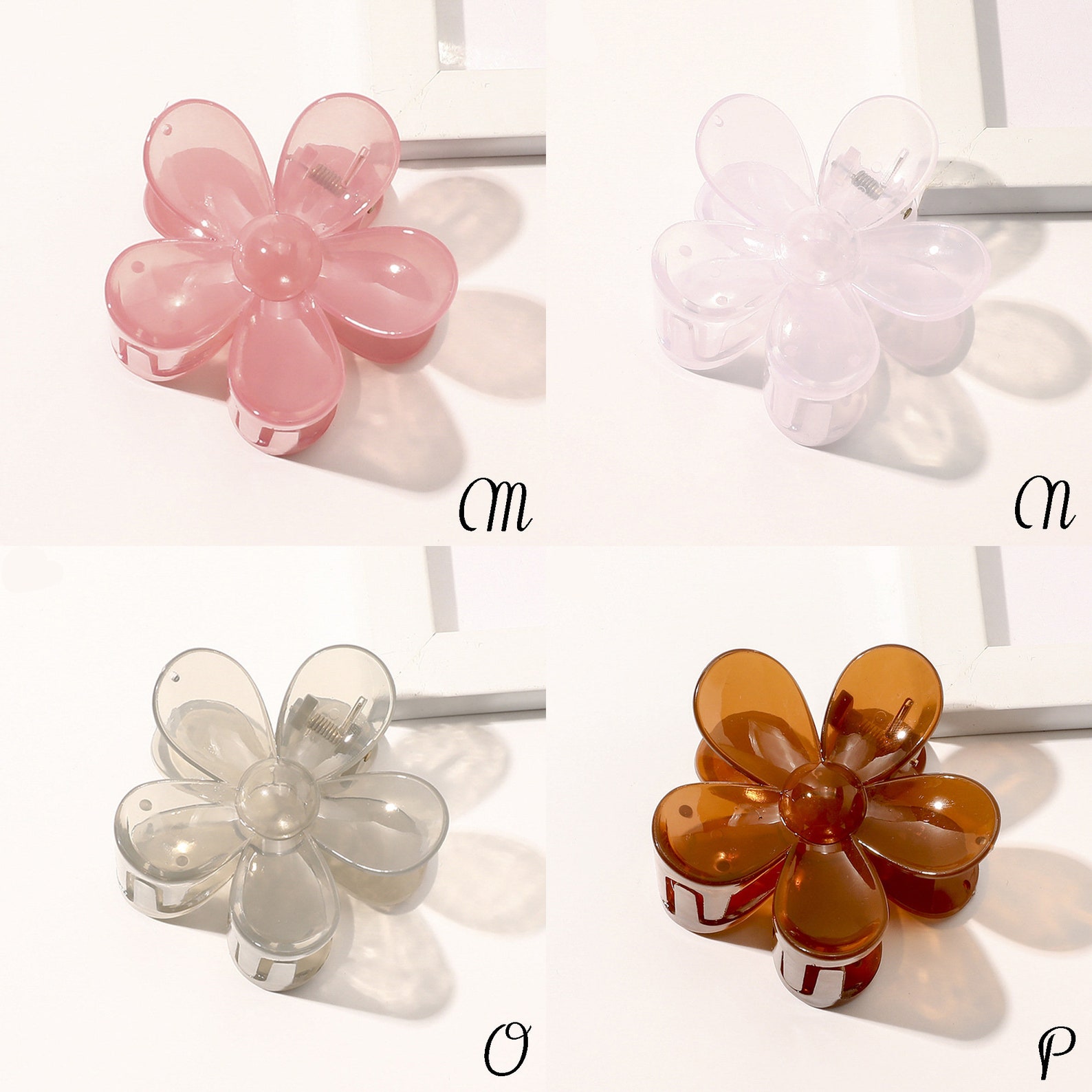 Flower Hair Claw Clip in Rainbow Colors Temperament Flower - Etsy