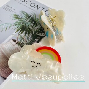 Cute Cloud Rainbow Hair Claw Clips, Kawaii Hair Claw, Fashion Hair Claw ...