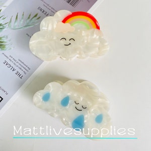 Cute Cloud Rainbow Hair Claw Clips, Kawaii Hair Claw, Fashion Hair Claw ...
