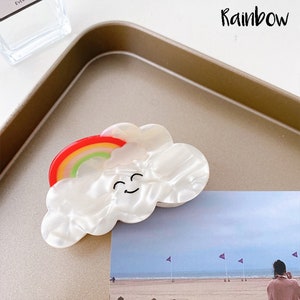 Cute Cloud Rainbow Hair Claw Clips, Kawaii Hair Claw, Fashion Hair Claw ...