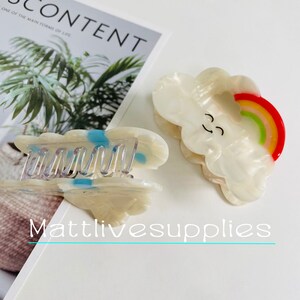 Cute Cloud Rainbow Hair Claw Clips, Kawaii Hair Claw, Fashion Hair Claw ...
