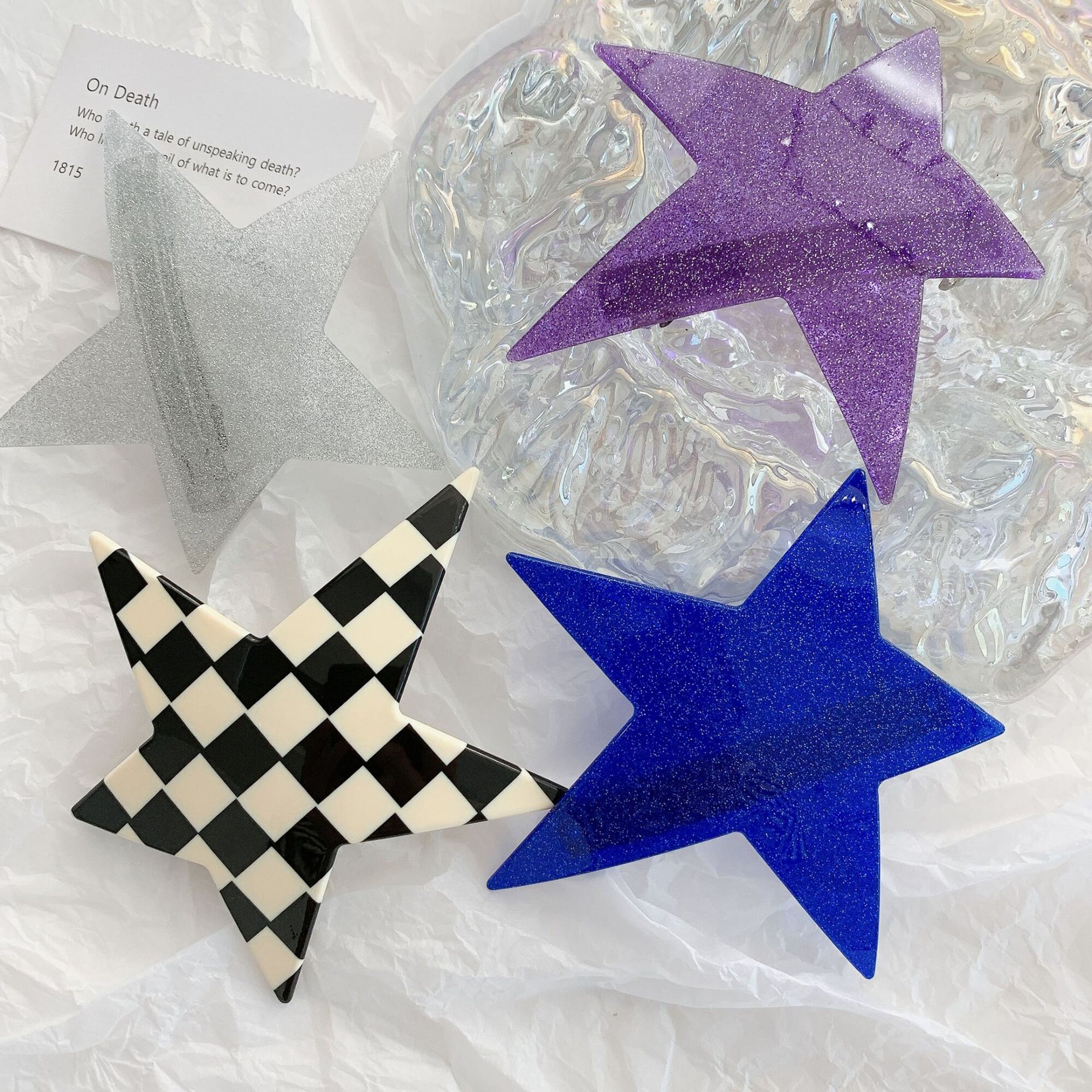 Shinny Star Hair Clips Clamp Checkerboard Star Unqiue Design Etsy shinny-star-hair-clips-clamp-checkerboard-star-unqiue-design-etsy