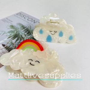 Cute Cloud Rainbow Hair Claw Clips, Kawaii Hair Claw, Fashion Hair Claw ...