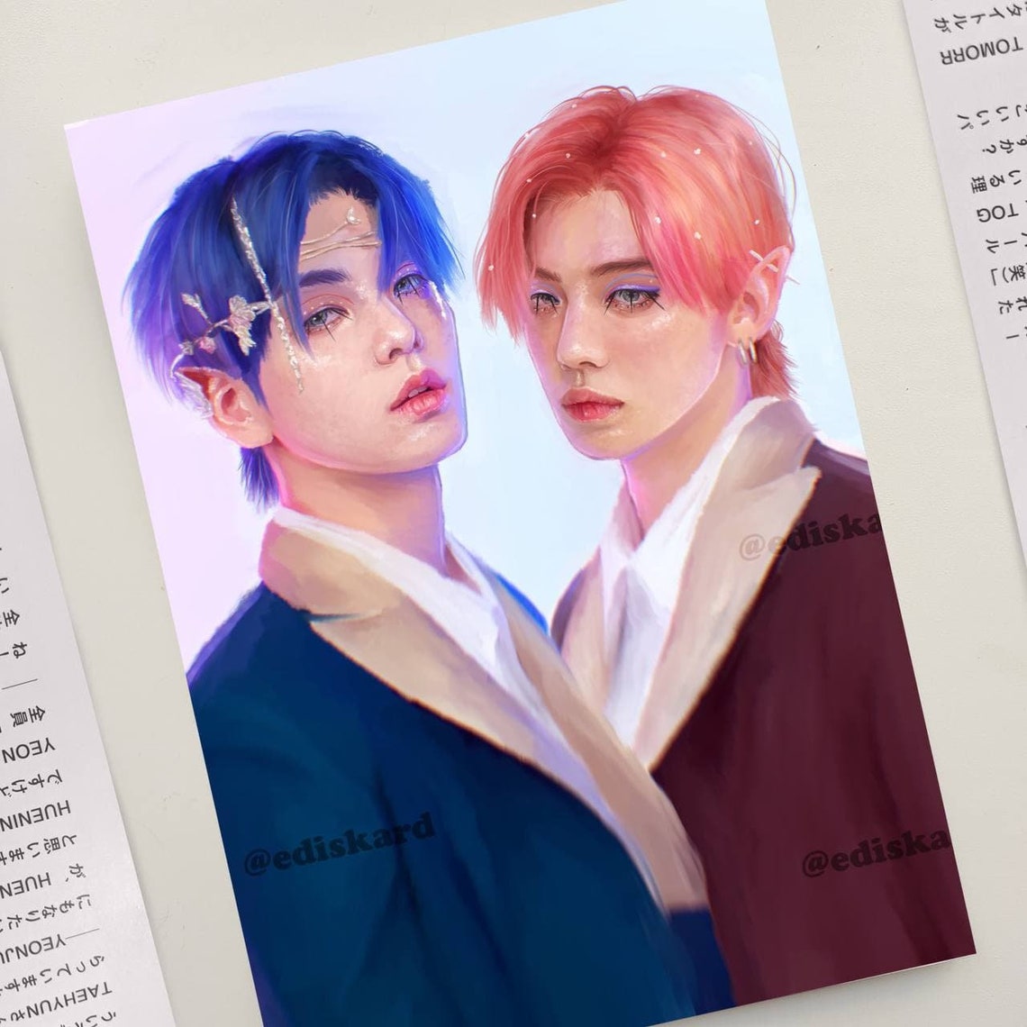 Txt Yeonbin Drawing Art Print 투모로우바이투게더 Fanart Kpop Etsy
