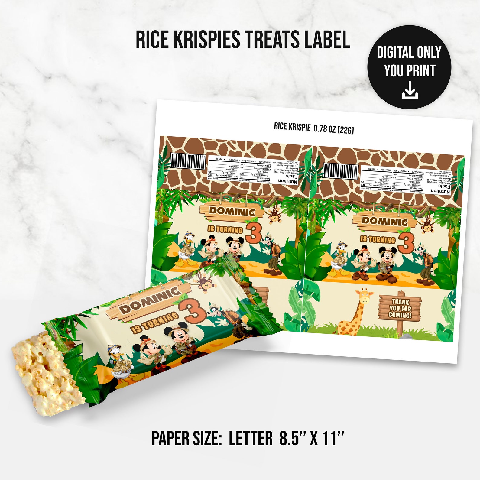 Mouse Safari Party Bundle, Mickey Mouse Safari Birthday Printables ...