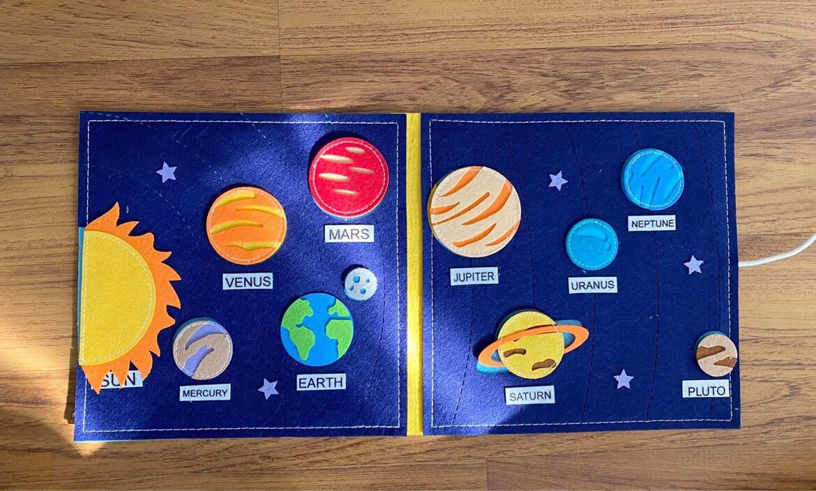 Planets Activity Book/ Quiet Book/ Felt Book - Etsy
